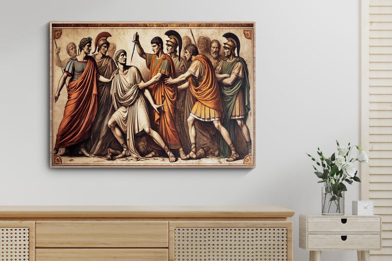 Caesars Assassination Ancient Roman Wall Art Printable Digital Download ...