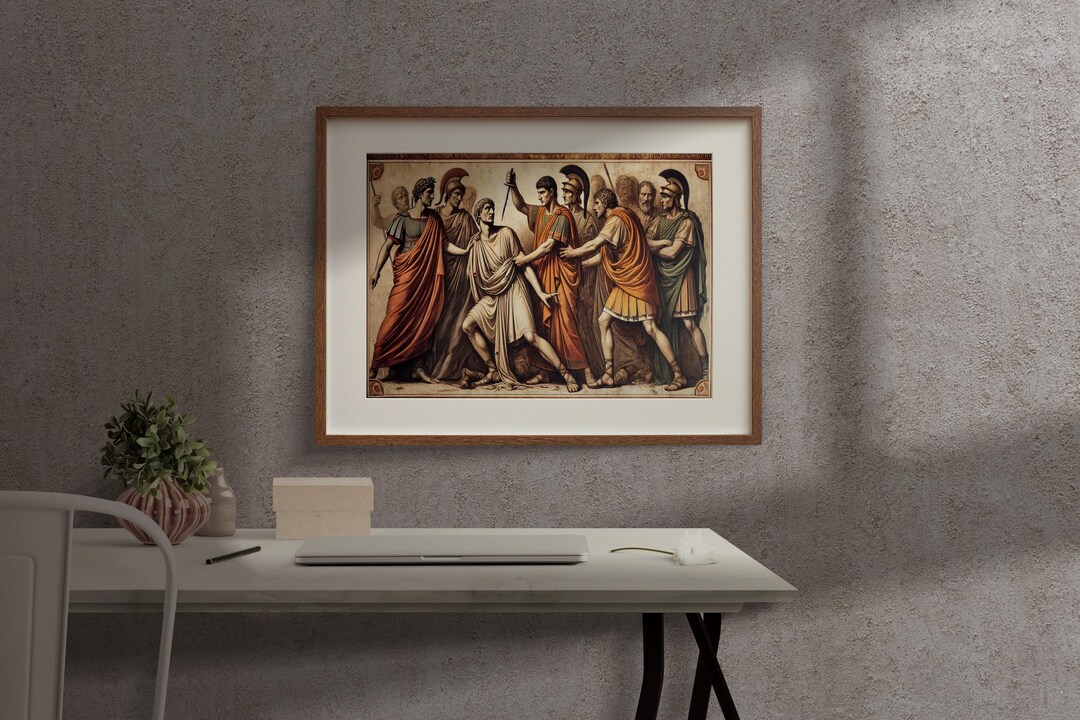 Caesars Assassination Ancient Roman Wall Art Printable Digital Download ...