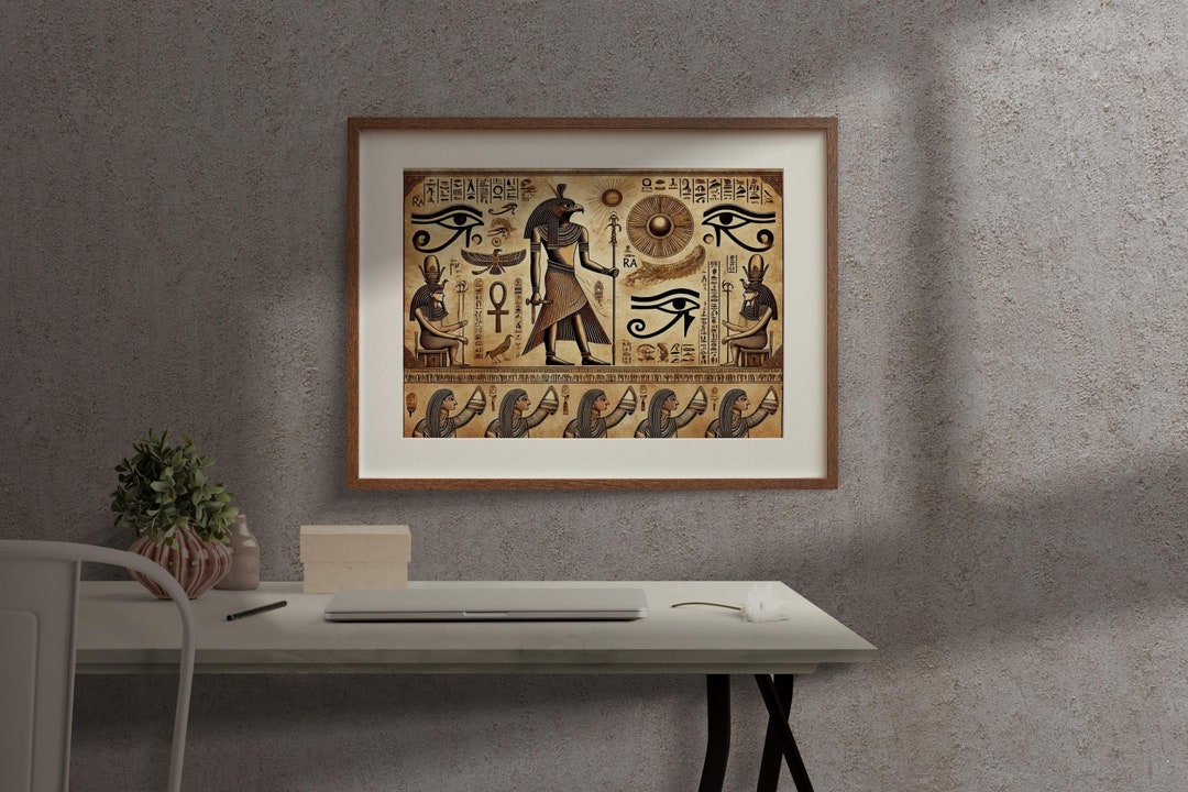 Ra Inspired Ancient Egypt Sun God Wall Art Printable Digital Download 5 ...