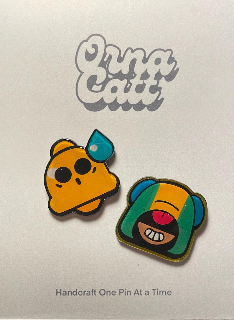 Handmade Brawl Stars Character Pin Fan Art Enamel Pin Custom Gaming Pin ...