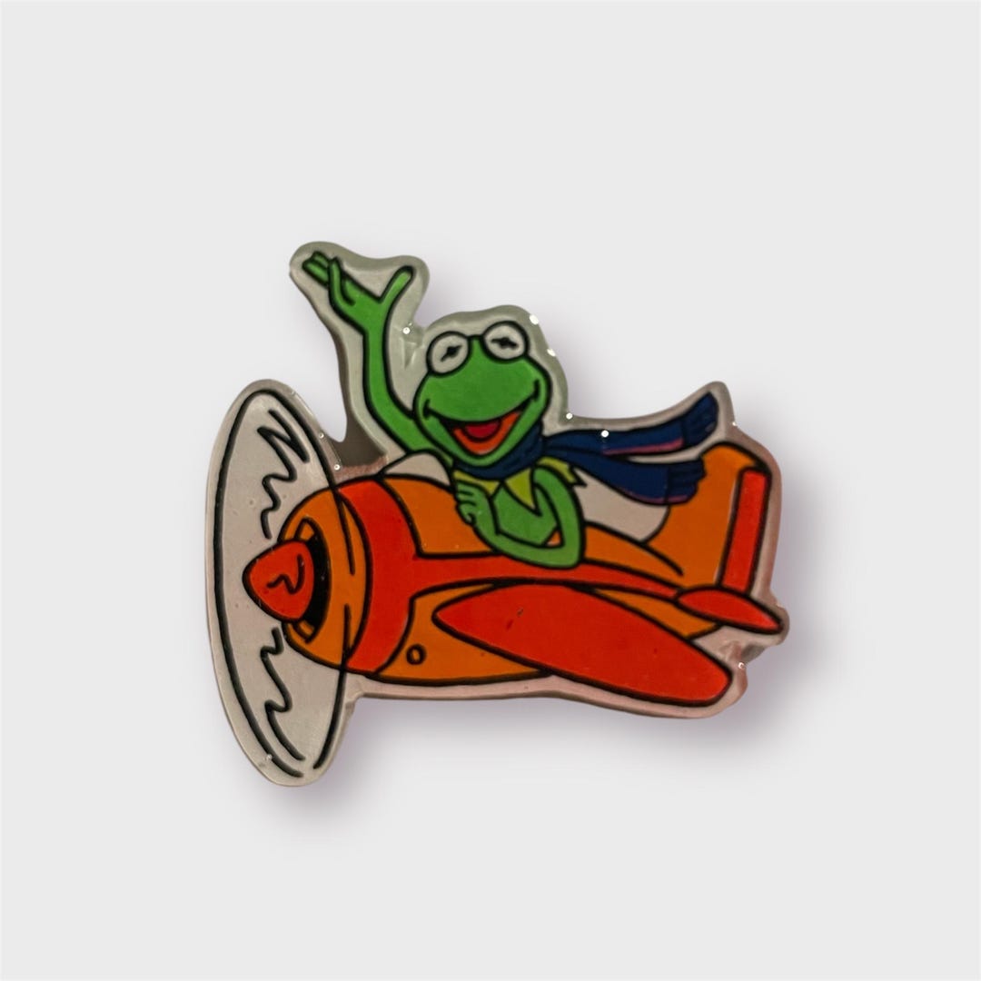 Handmade Kermit the Frog Airplane Pin Fun Muppets Fan Art Shrink ...