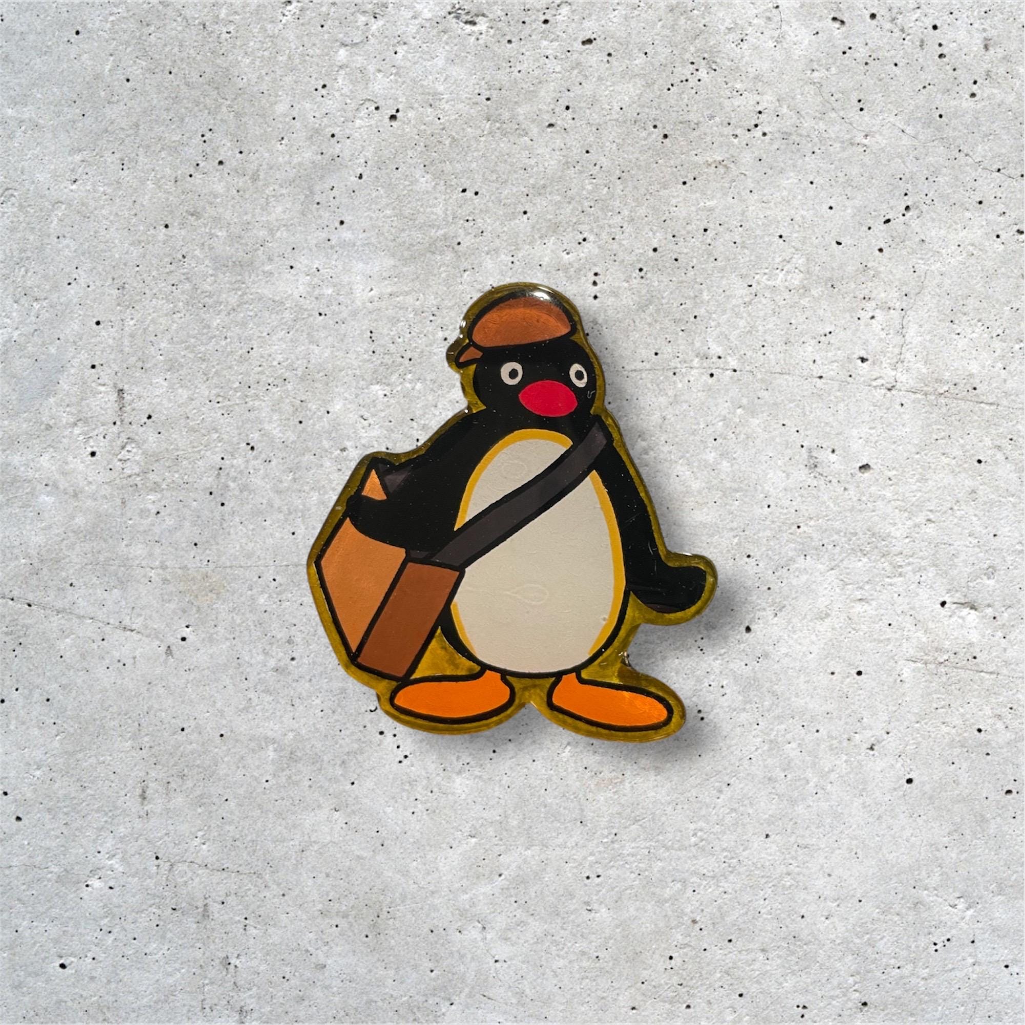 Handmade Pingu Cartoon Character Pin Cute and Fun Shrink Plastic ...