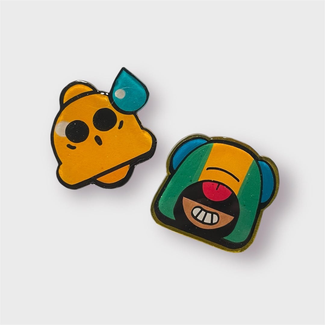Handmade Brawl Stars Character Pin Fan Art Enamel Pin Custom Gaming Pin ...