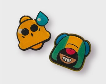 Handmade Brawl Stars Character Pin Fan Art Enamel Pin Custom Gaming Pin ...