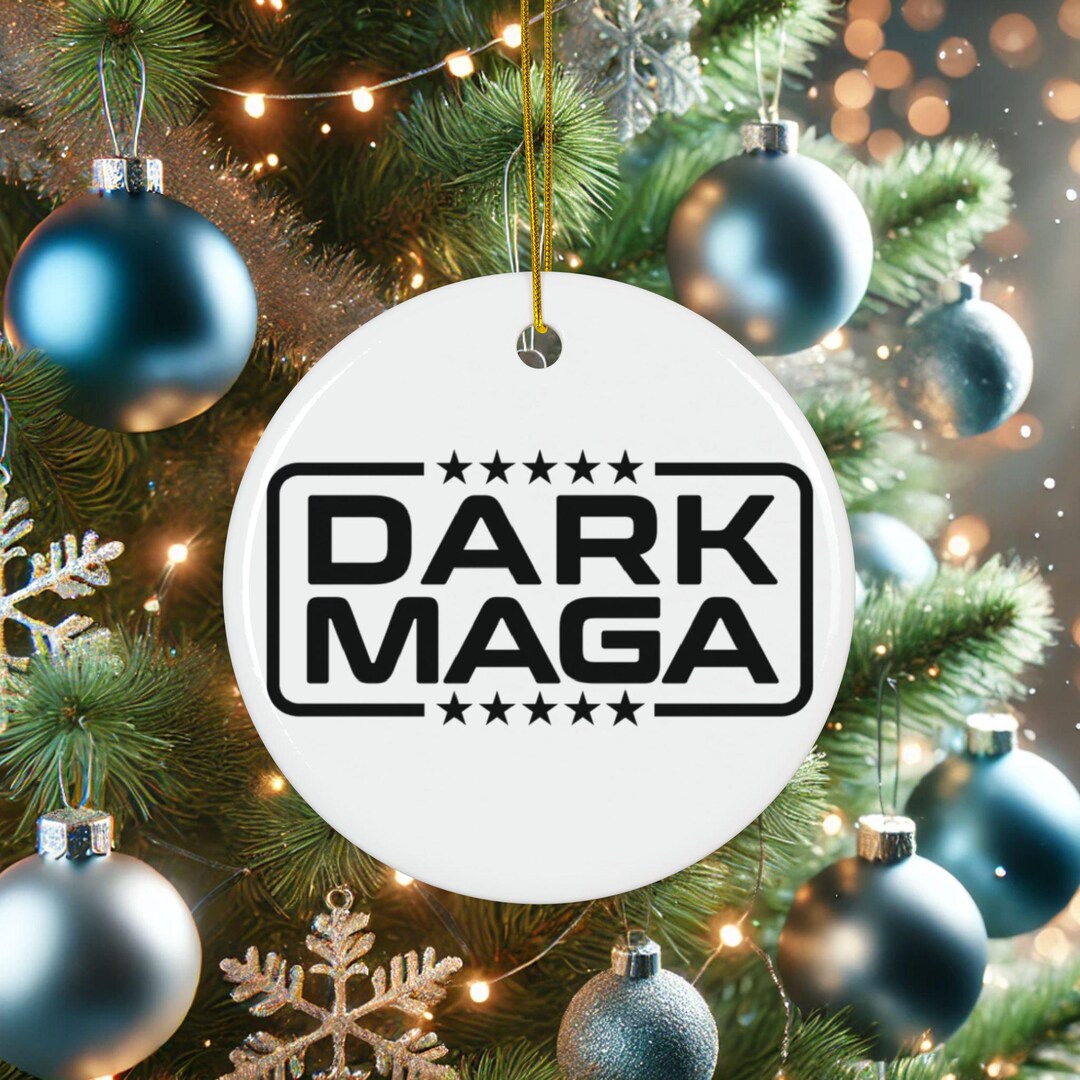 Trump Dark MAGA Ornament - Bold Holiday Decor - Etsy