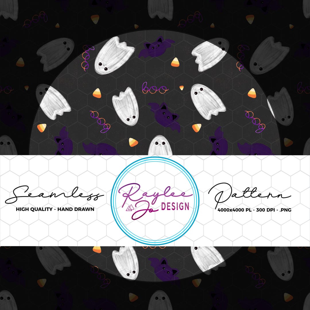 Starry Night Boo Bash 300 DPI PNG Repeat Pattern - Etsy