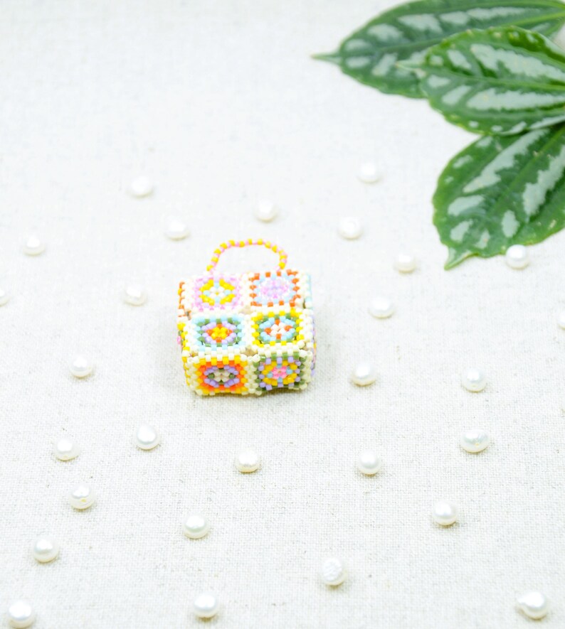 Miyuki Beaded Miniature Granny Square Bag - Etsy