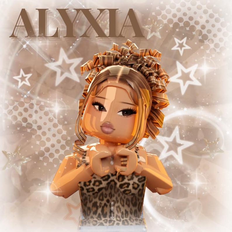 Roblox Avatar Custom Portrait Digital Poster Wallpaper Profile Picture ...