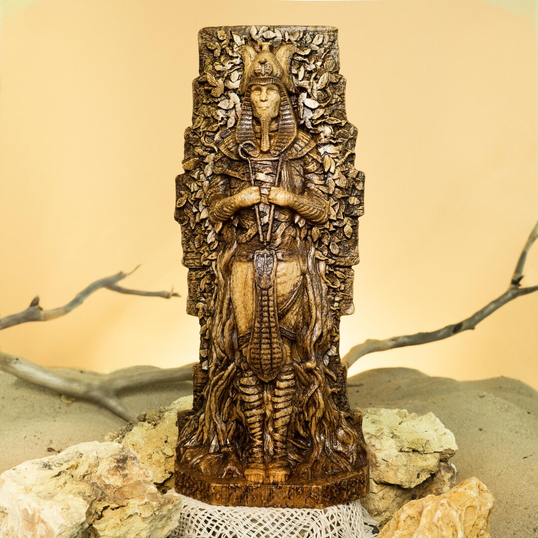 Osiris Egyptian God Statue, Hand-carved Figurine, Afterlife ...
