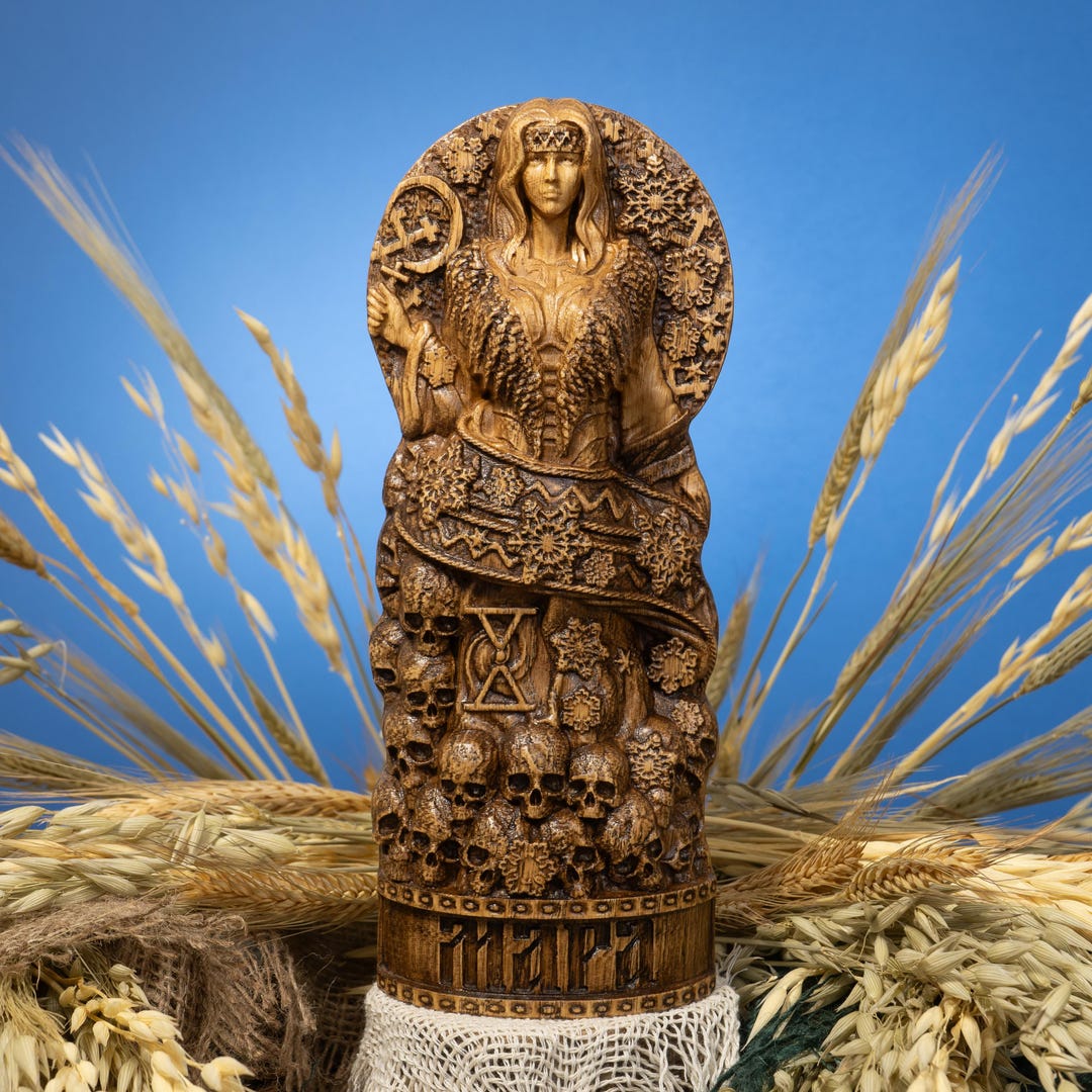 Mara Wooden Statue, Slavic Gods, Marzanna Statue, Goddess of Death and ...