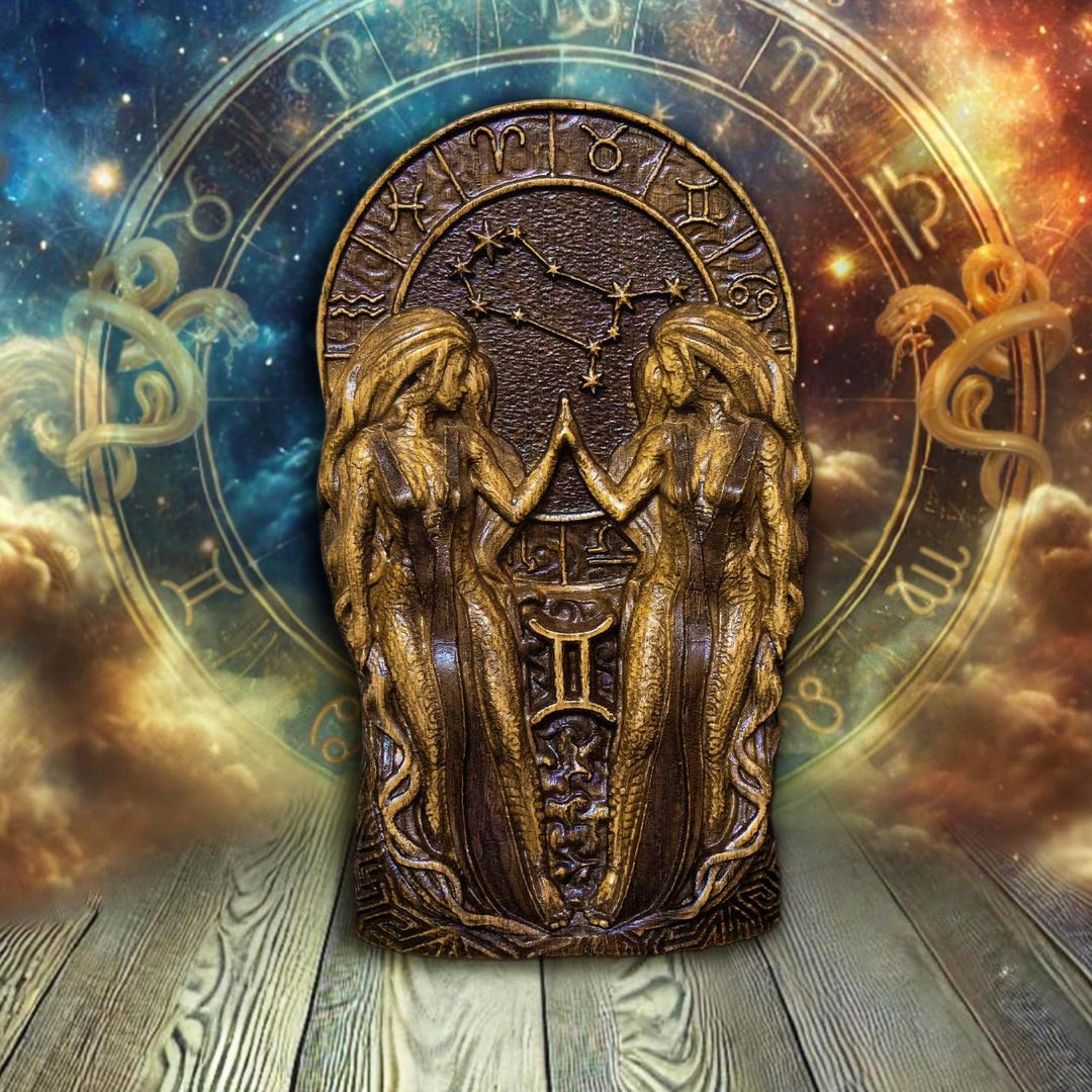 Gemini Statue, Astrological Talisman of Duality and Communication ...