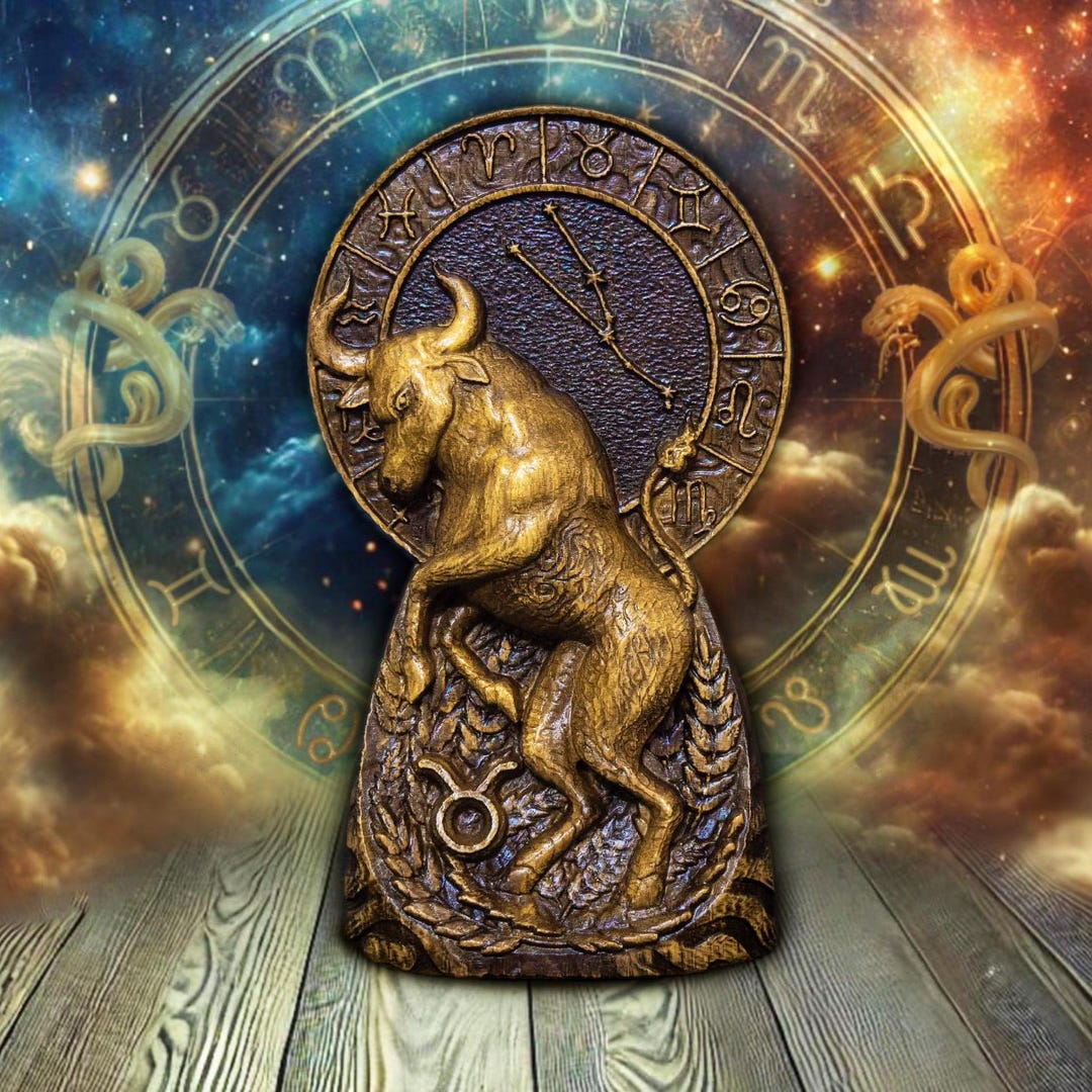 Taurus Statue, Astrological Talisman of Strength and Stability, Zodiac ...