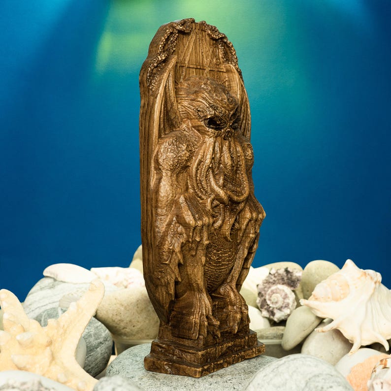 Cthulhu Statue HP Lovecraft Cosmic Horror Old One Eldritch Mythos Pagan ...