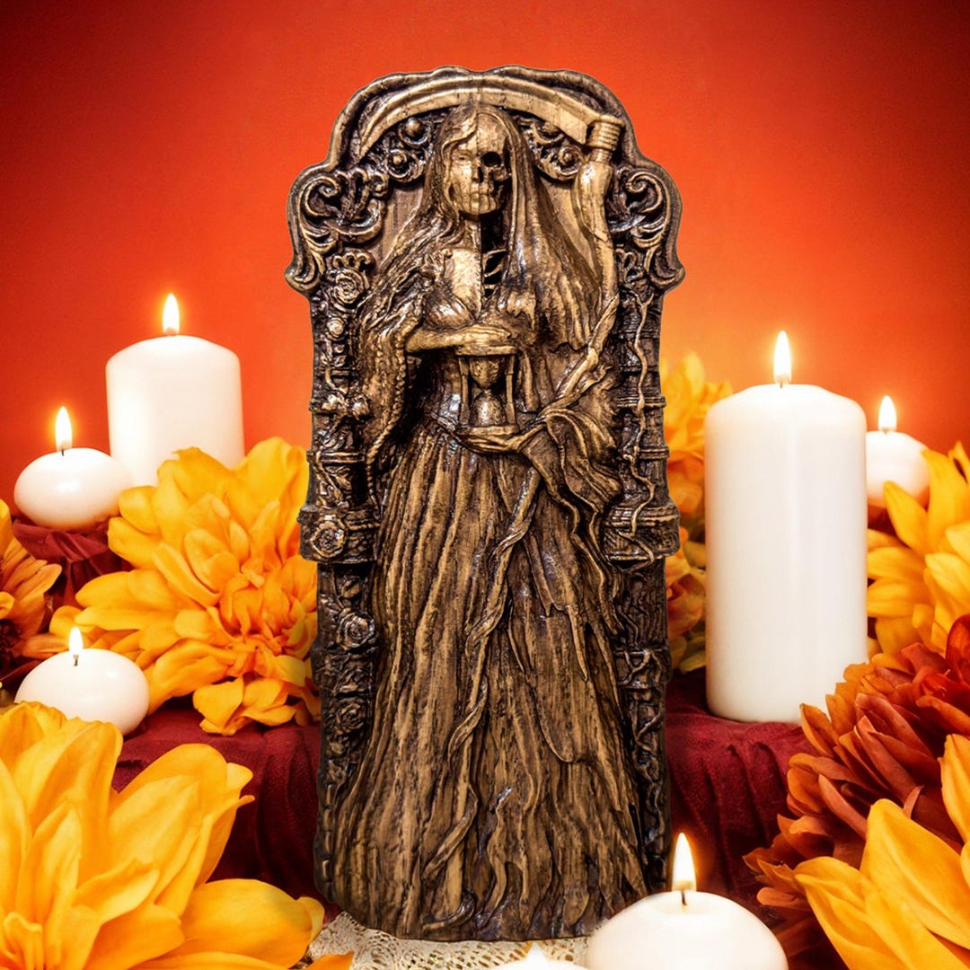 Dark Goddess Statue Death Underworld Queen Shadow Pagan Altar Occult ...