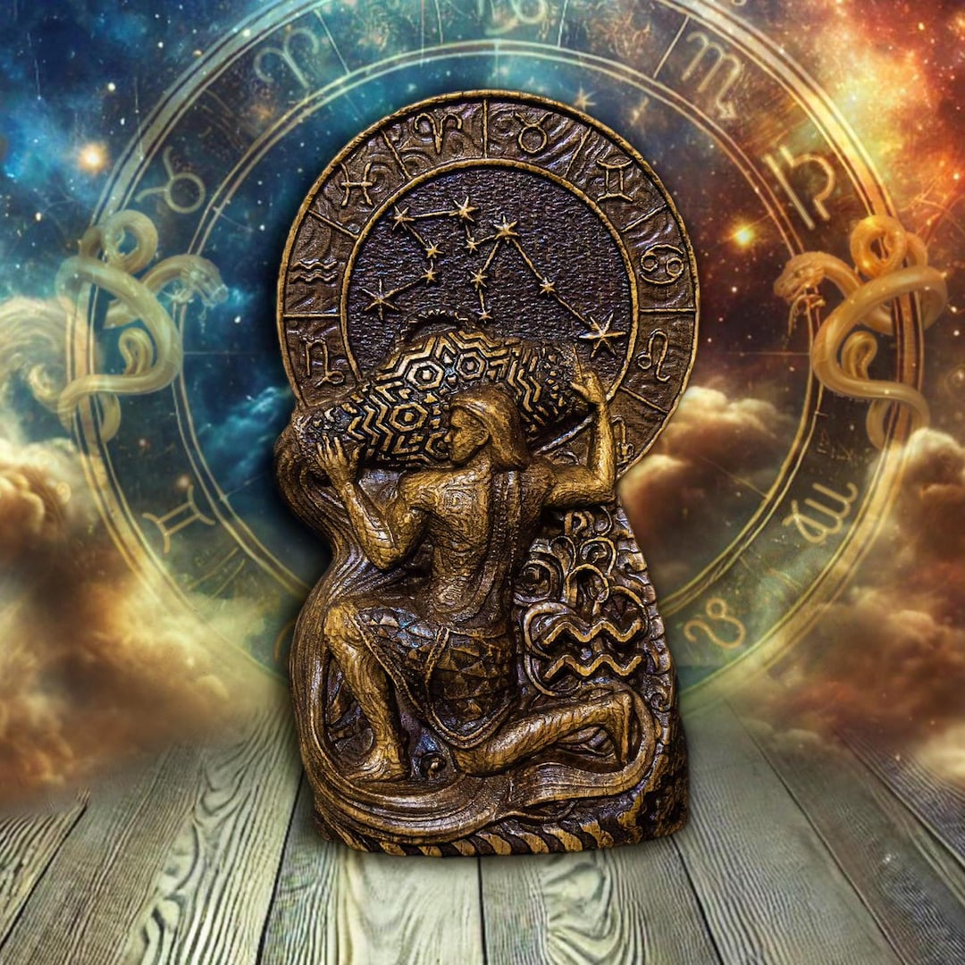Aquarius Statue, Astrological Talisman of Wisdom and Inspiration ...