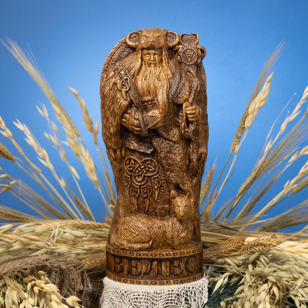 Slavic Gods, Veles Wooden Statue, God of Wisdom and the Underworld ...