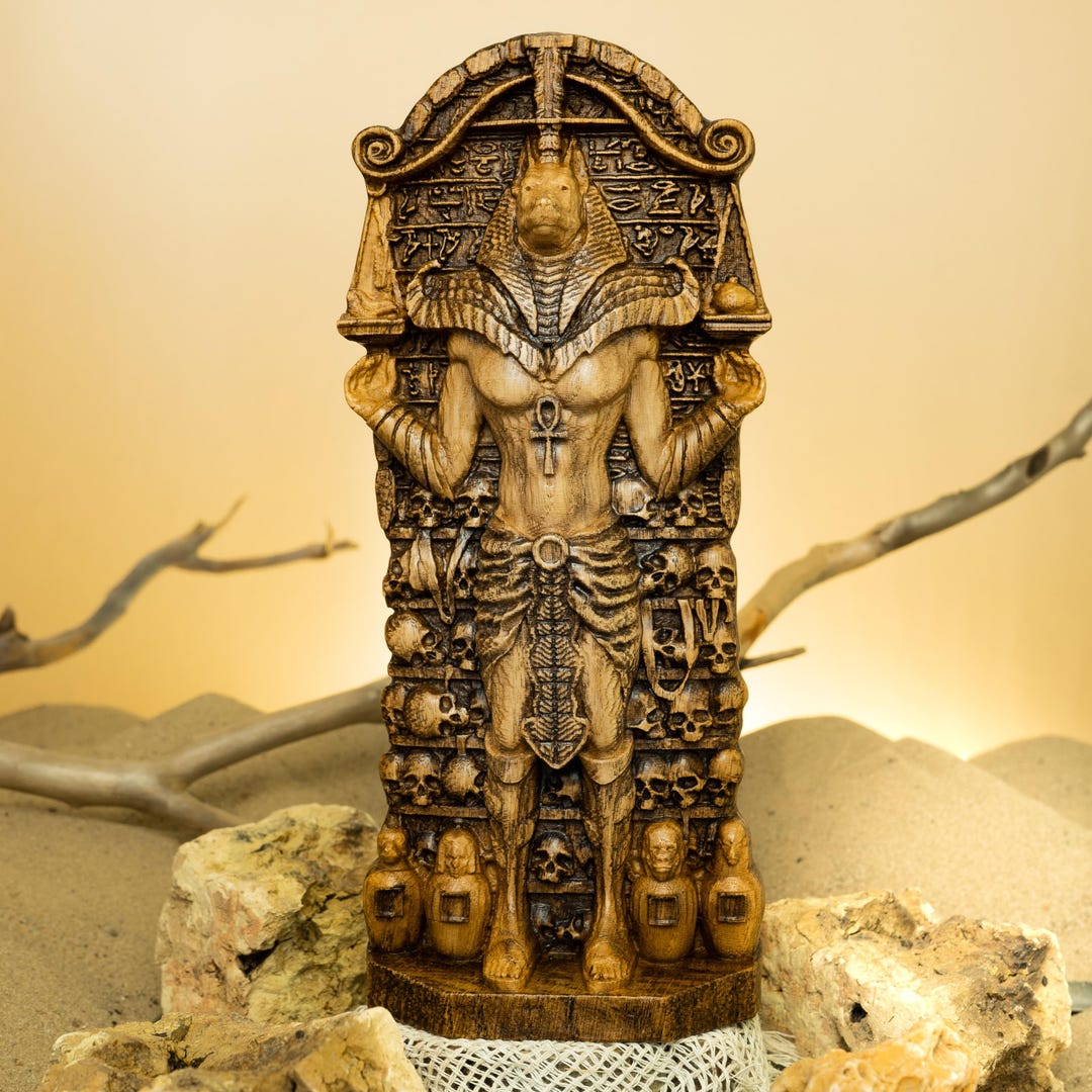 Anubis Statue Egyptian God Afterlife Underworld Jackal Protector Altar ...