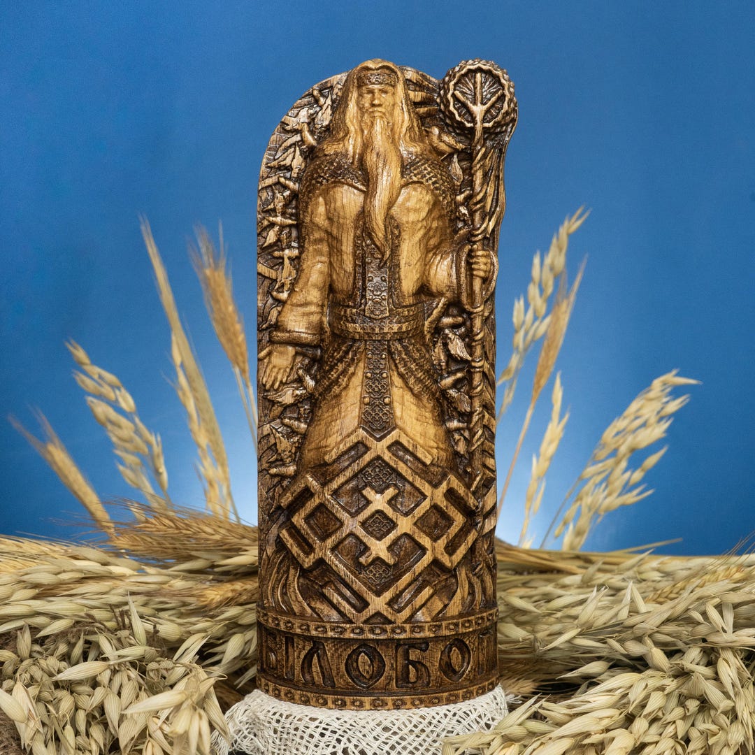 Belobog Slavic God Statue, Hand-carved Figurine, Light Goodness Idol ...