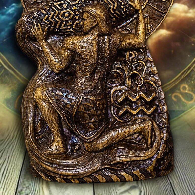 Aquarius Statue, Astrological Talisman of Wisdom and Inspiration ...