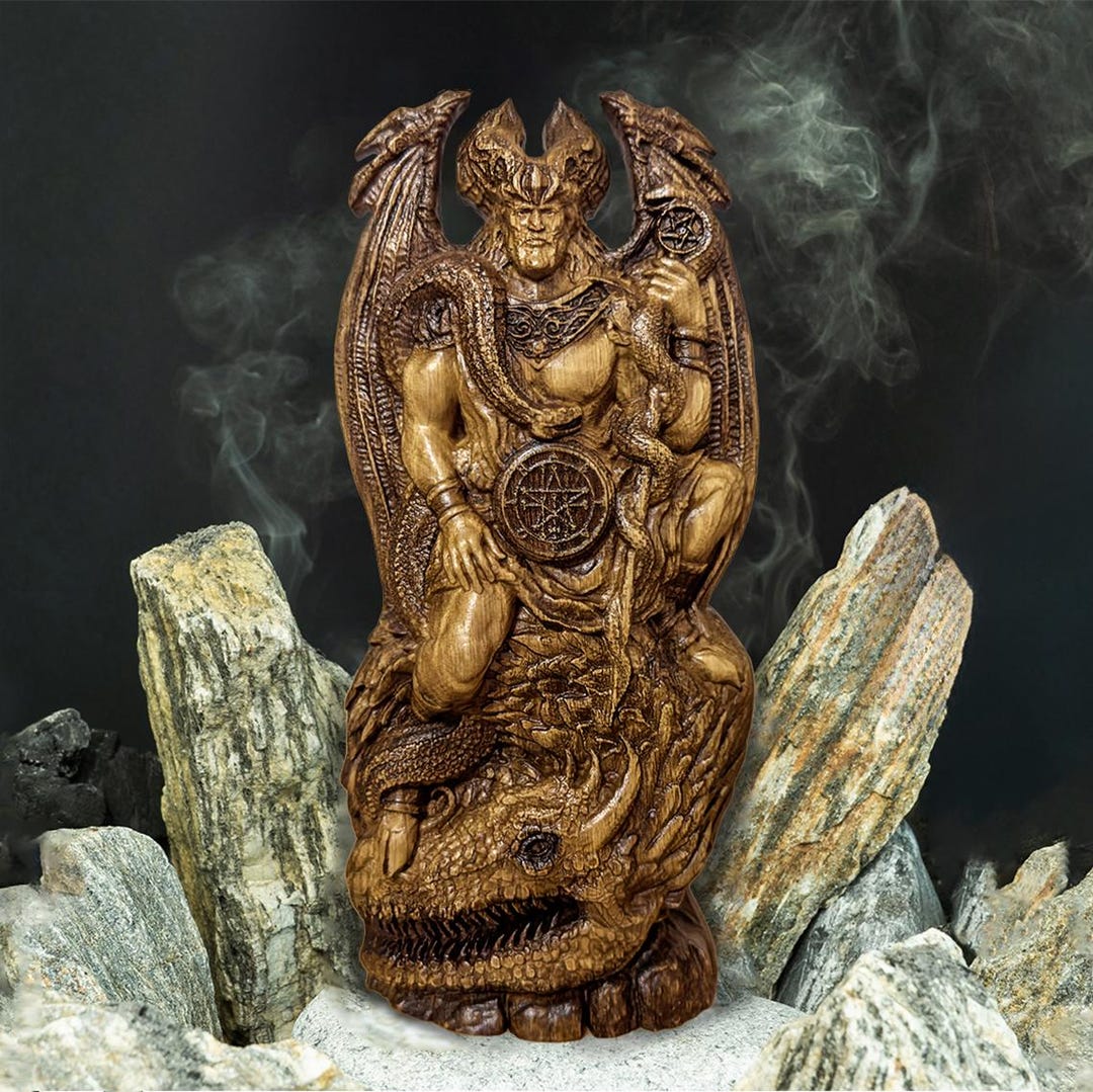 Astaroth Statue, Demon Wooden Figurine of Knowledge, Power and ...