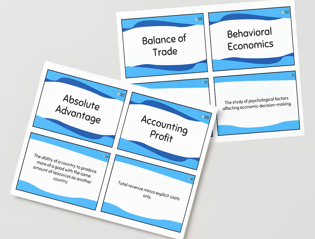 Economics Terms Flashcards | Study Aid (digital Download) - Etsy Australia