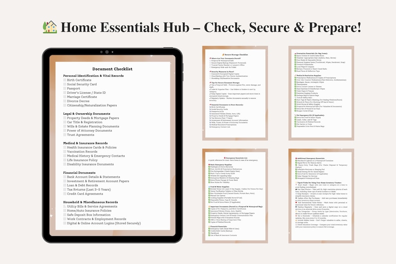Home Inventory Tracker Printable | Organize, Track & Secure Your ...