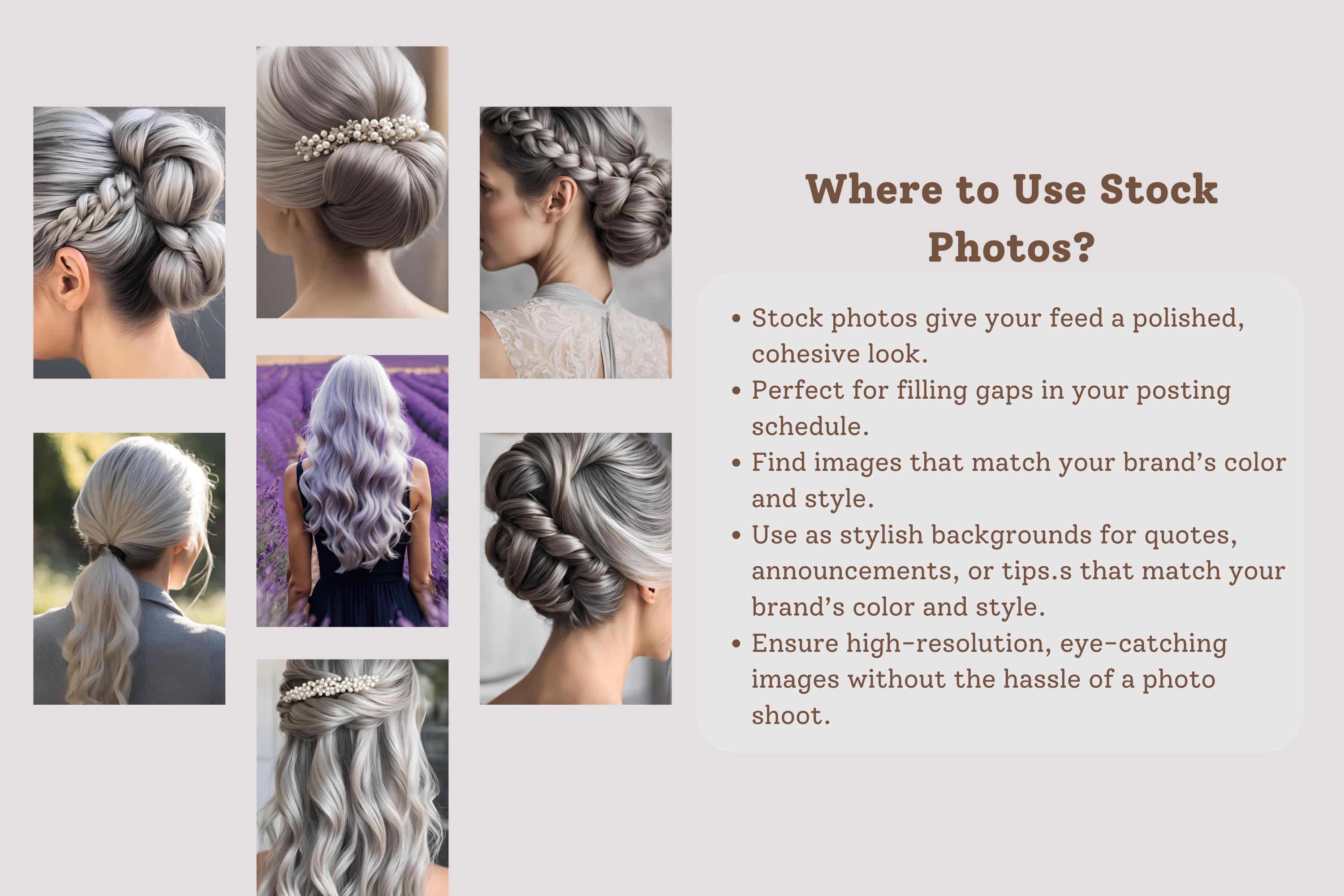 Faceless Gray Hair Stock Photography – Diverse Silver Hair Styles for ...