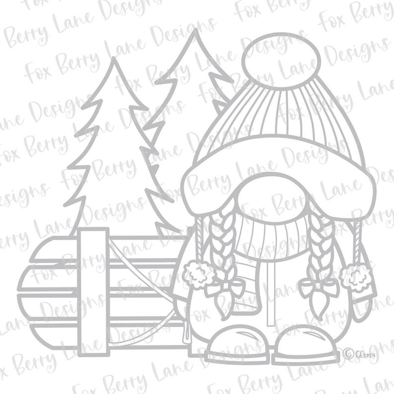 Gnomes, Gnome Digi Stamp, Digital Download, Digital Stamp, Card Making ...