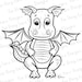 Dragon, Cute Dragon, Digi Stamp, Digi Dragon, Digital Download ...