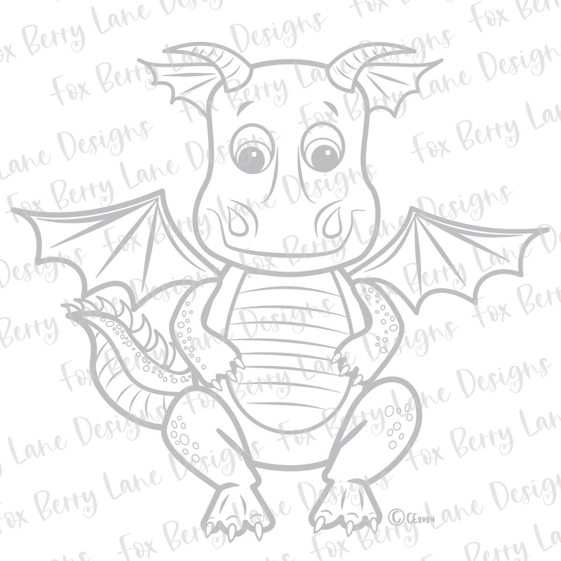 Dragon, Cute Dragon, Digi Stamp, Digi Dragon, Digital Download ...