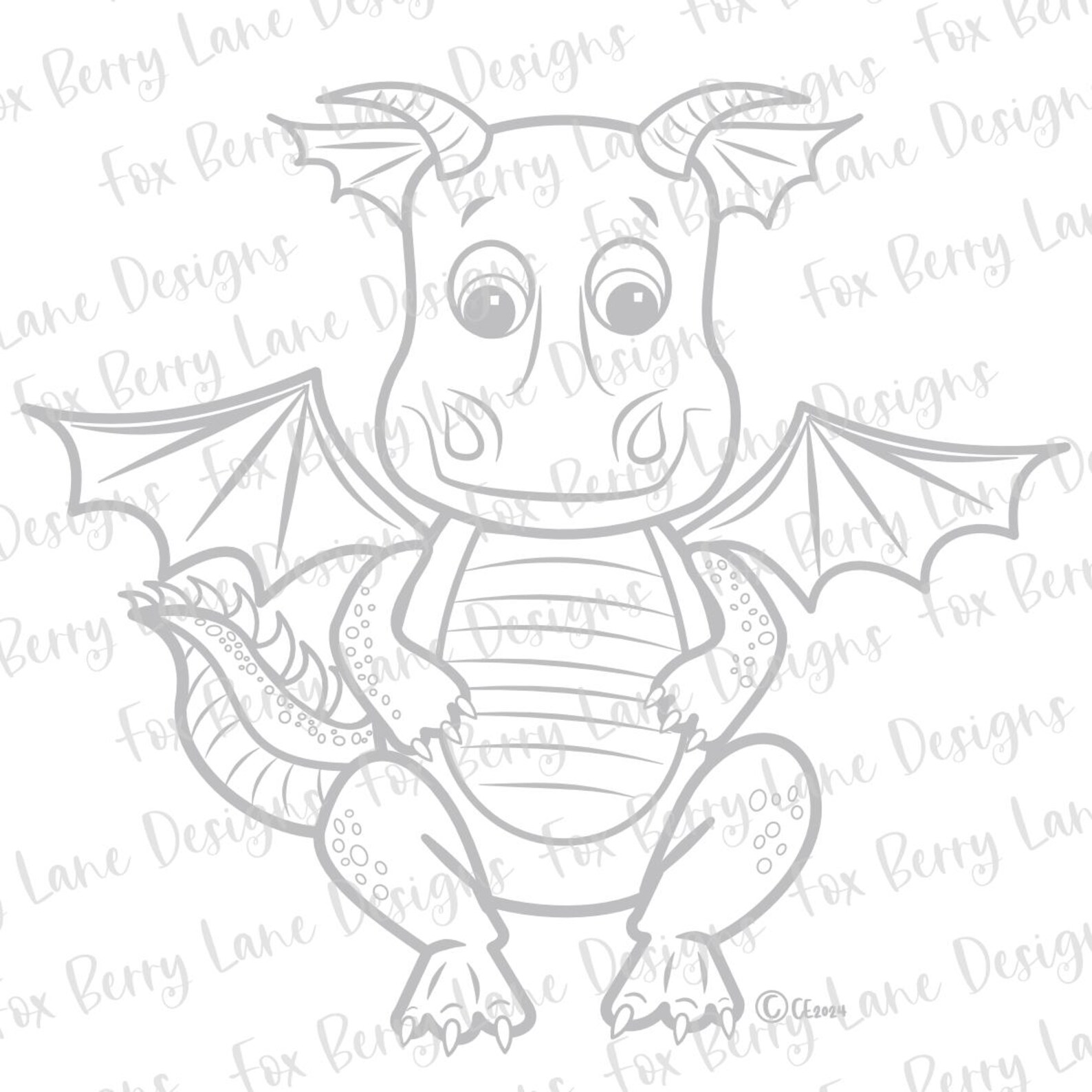 Dragon, Cute Dragon, Digi Stamp, Digi Dragon, Digital Download ...