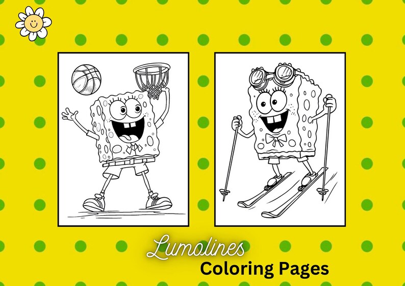 Spongebob Sports Coloring Pages, Funny Scenes, Mini-golf, Biking ...