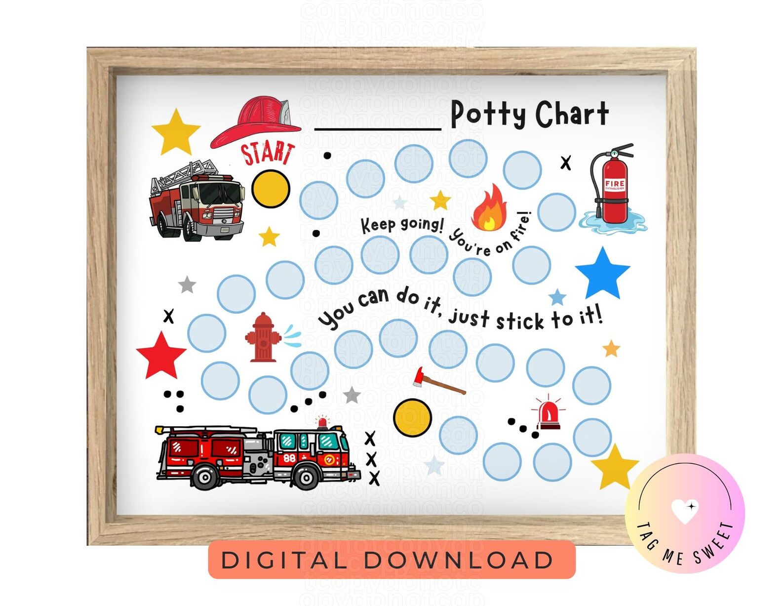 Printable Potty Training Chart, Digital Instant Download, Not Editable ...