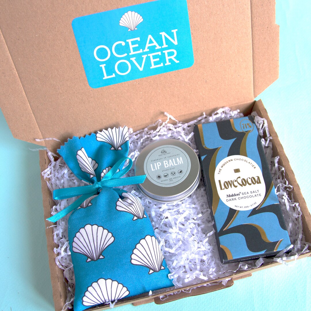 Ocean Lover Letterbox Gift Box, Pamper Hamper Box, Care Package ...