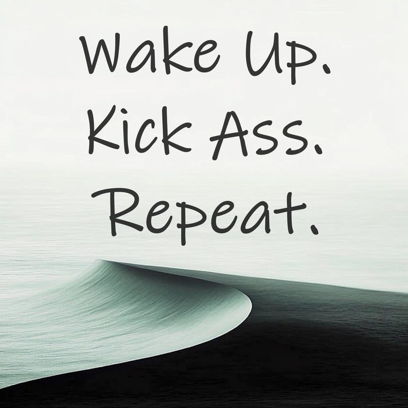 Wake up Kick Ass - Etsy