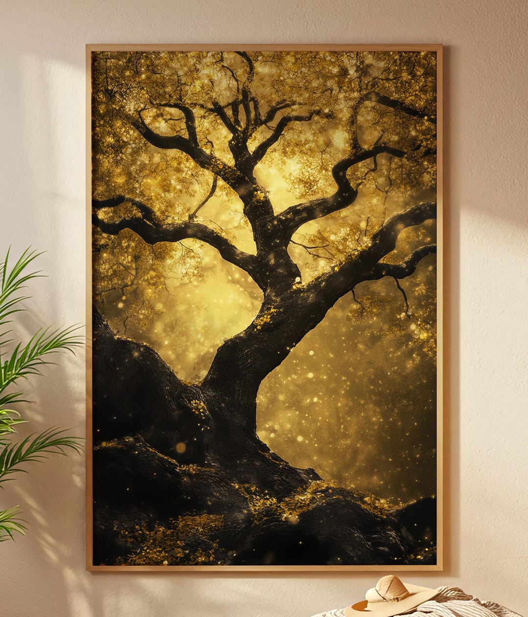 "Goldener Baum des Lebens Poster: ""Mystischer Wald"" Poster (Digitaler ...