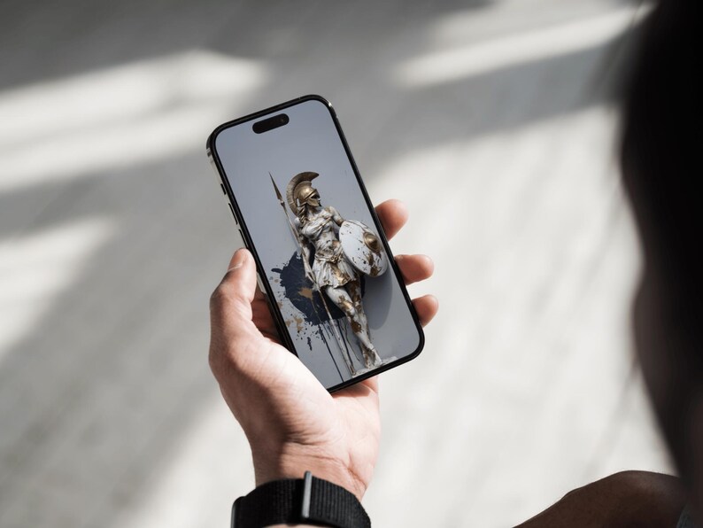 Athena Goddess Phone 4k Wallpaper Set, 8 Greek Mythology Backgrounds ...