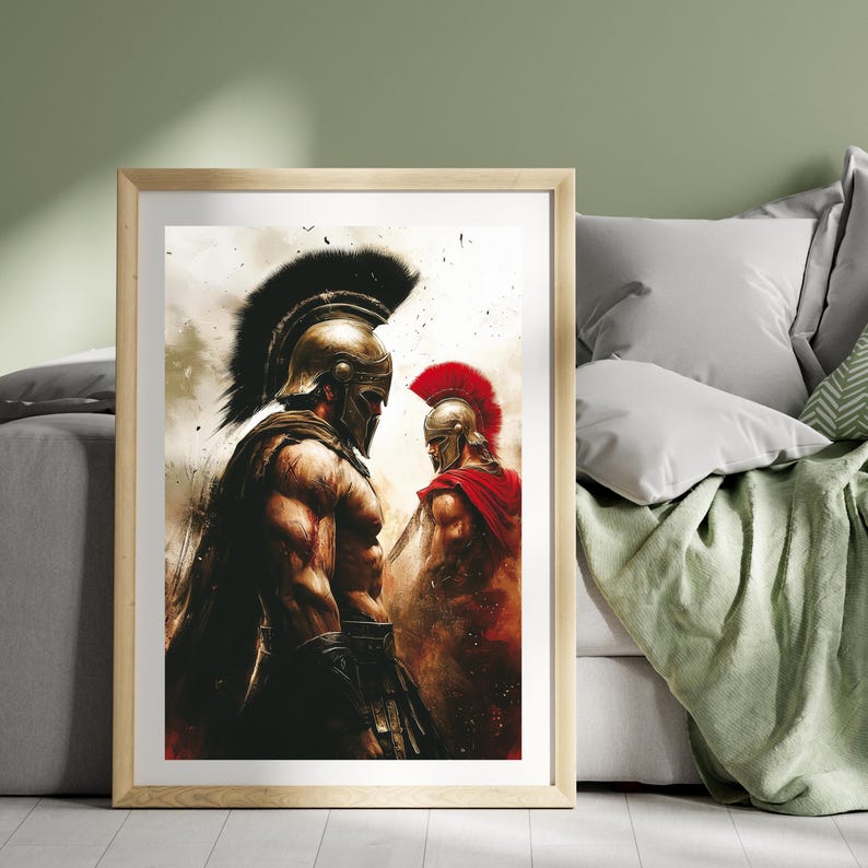 Spartan Warrior Battle Printable Wall Art (digital Download) - Etsy