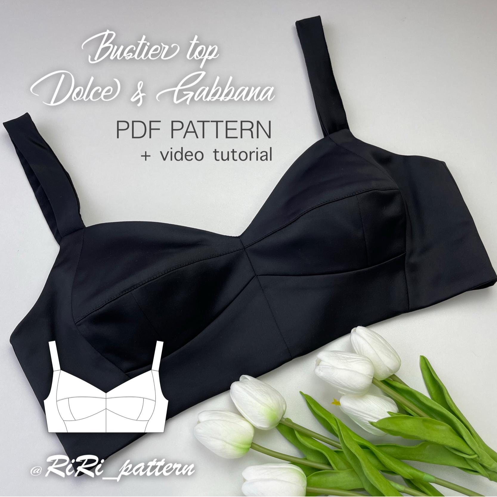 Crop Top Pattern Bustier Top Pattern Square Neckline Crop Top Pattern ...