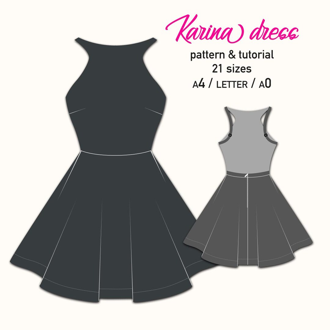 Mini Dress Pattern| Open Back Dress Pattern| Halloween Dress Pattern ...