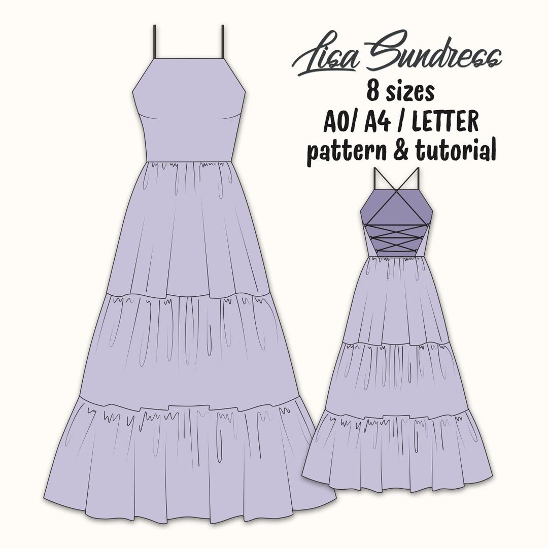 Midi Summer Pattern| Dress Sewing Pattern| Sundress Pattern, Milkmaid ...