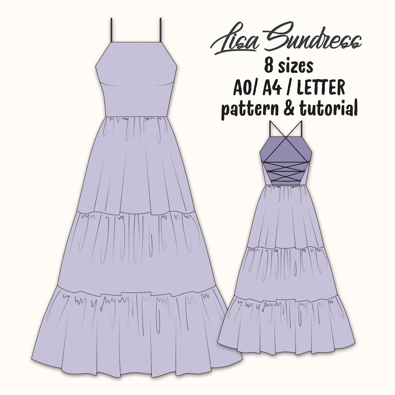 Midi Summer Pattern| Dress Sewing Pattern| Sundress Pattern, Milkmaid ...
