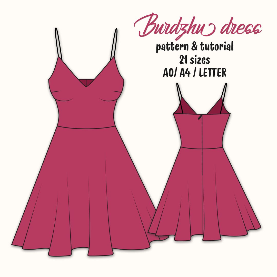 Mini Dress Pattern| Dress Straps Pattern| Sundress Pattern| Wedding ...