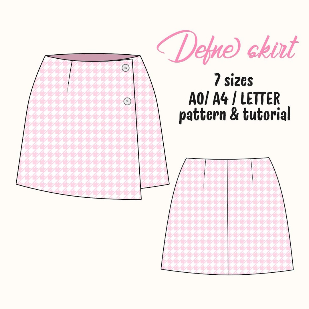 Skirt Pattern, Mini Skirt Pattern, Tweed Skirt Pattern, Basic Skirt ...