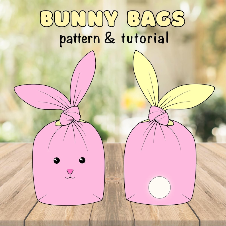 Bunny Bag Sewing Pattern, Bunny Easter Treat Bag Sewing Pattern - Etsy