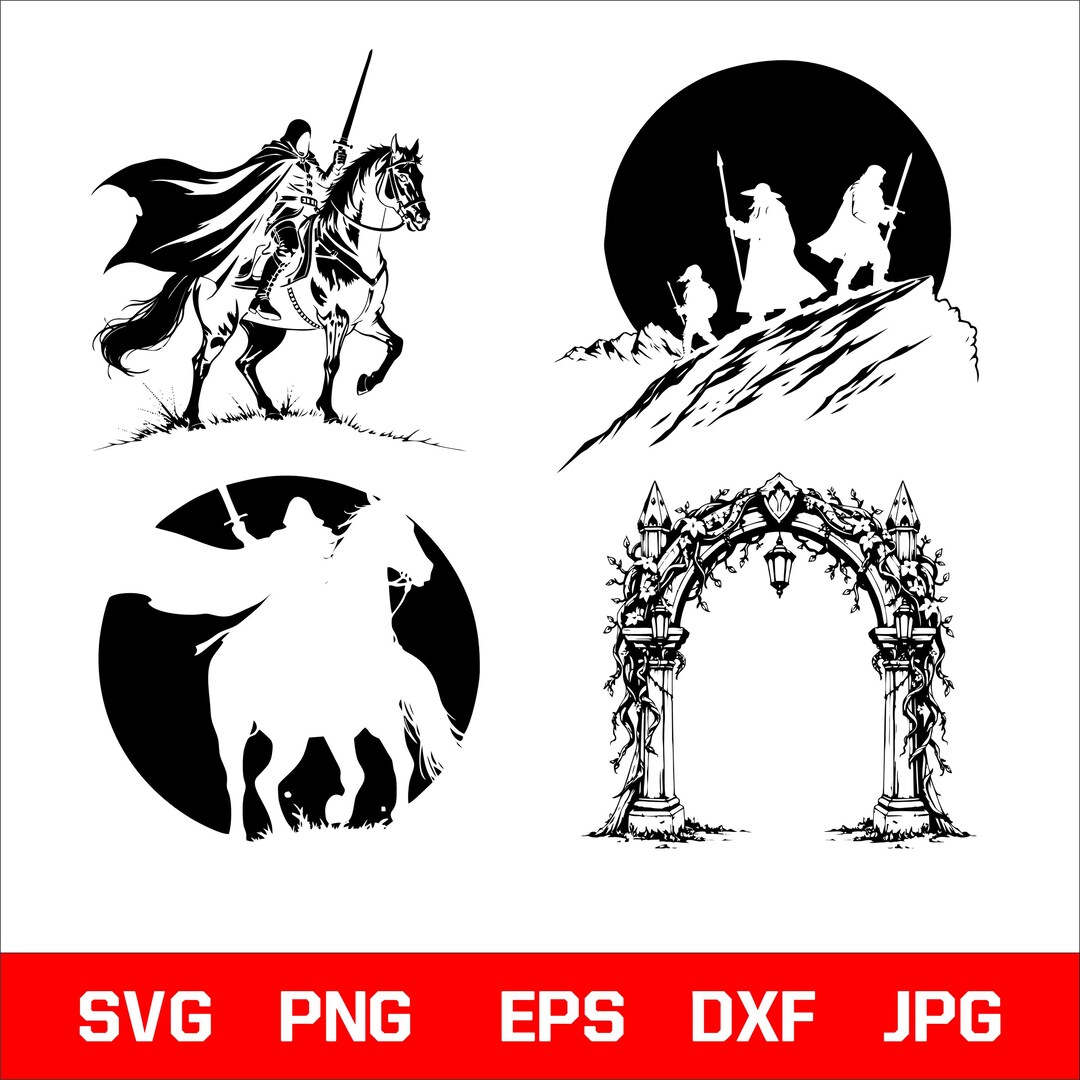 Lotr Movie Svg - Png - Eps - Dxf - Jpg Bundle , High Quality 300 DPI ...