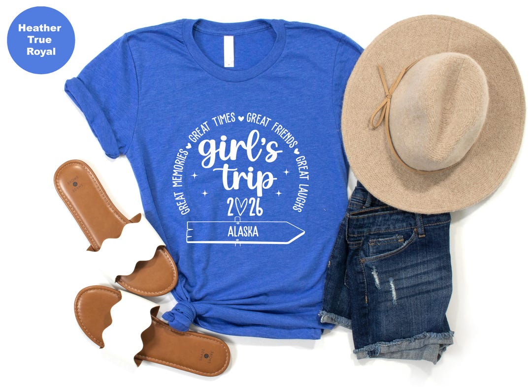 Custom Destination Girls Trip 2026 Shirt: Girls Vacation Matching Shirt ...