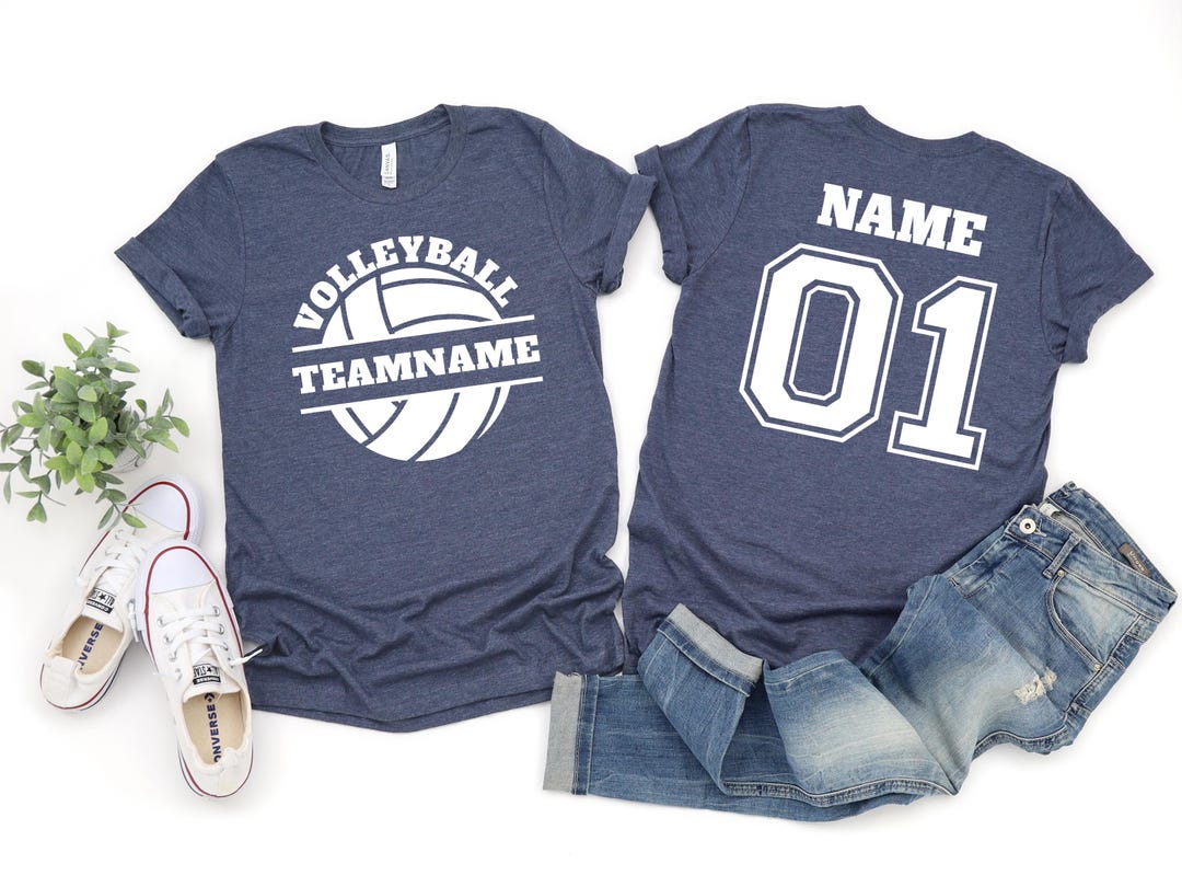 Custom Volleyball Sports Team T-shirt With Your Text and Number,custom ...