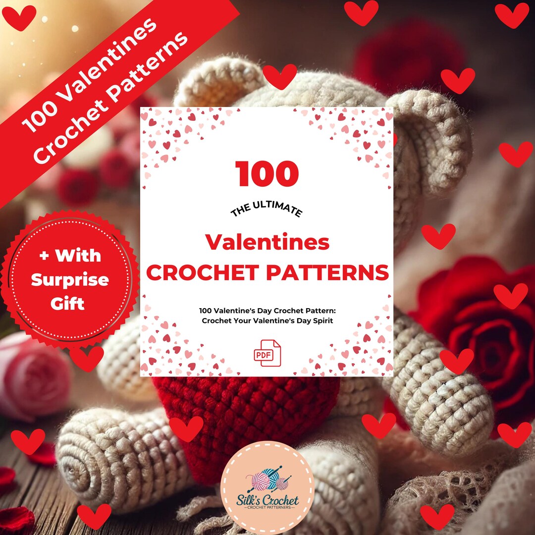 100 Valentines Crochet Patterns, , Crochet Valentines, Amigurumi ...