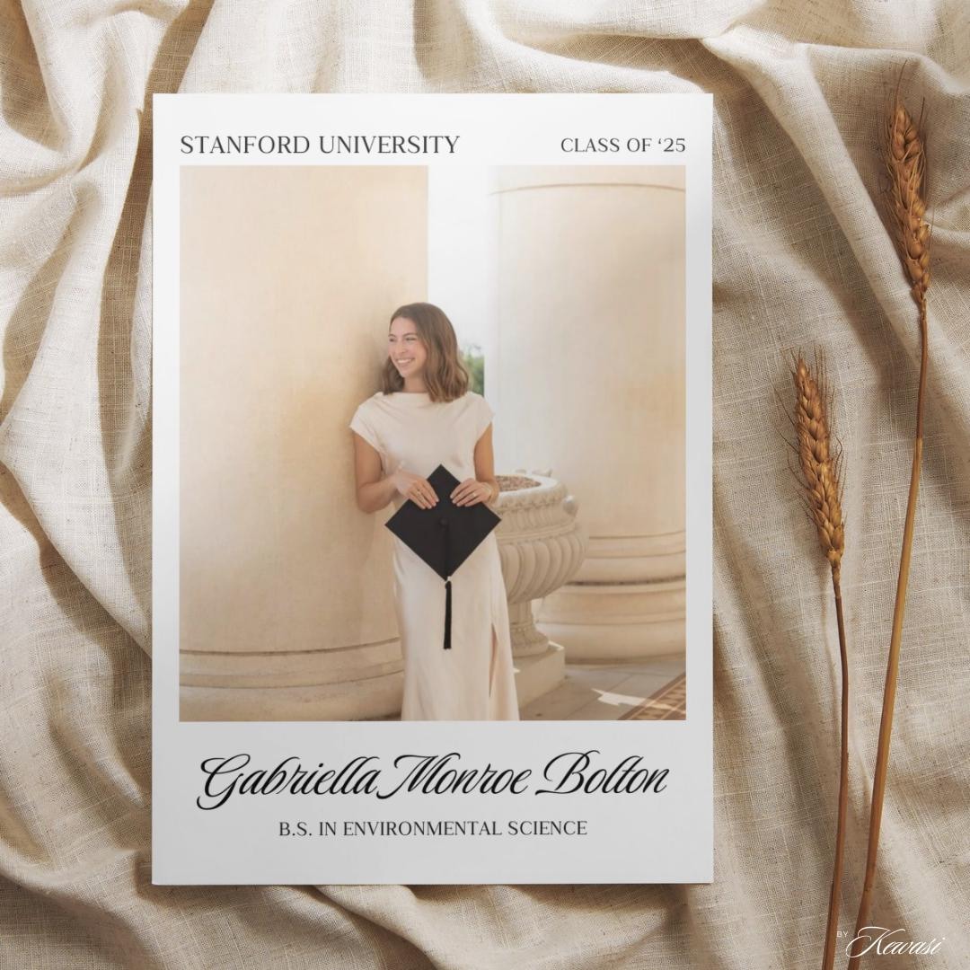 Vintage Graduation Announcement & Celebration Invite With Photo | 5x7in ...